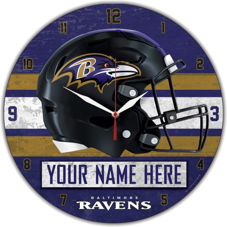 Baltimore Ravens Clocks | American Football Accessories