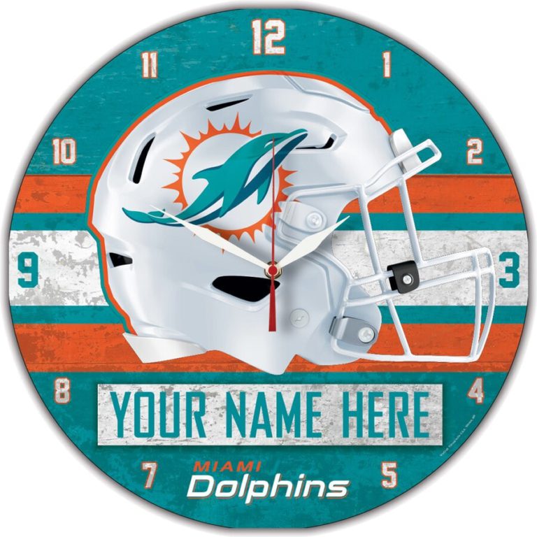 Miami Dolphins Clock | American Football Accessories
