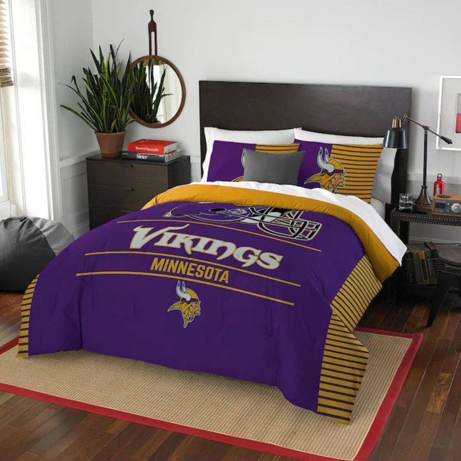 Minnesota Vikings Bed Set 2025 | Football Accessories